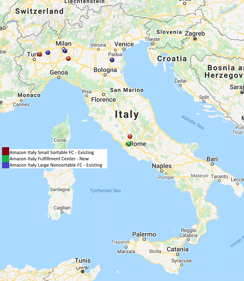 亚马逊仓库的全球网络地图 - 知乎