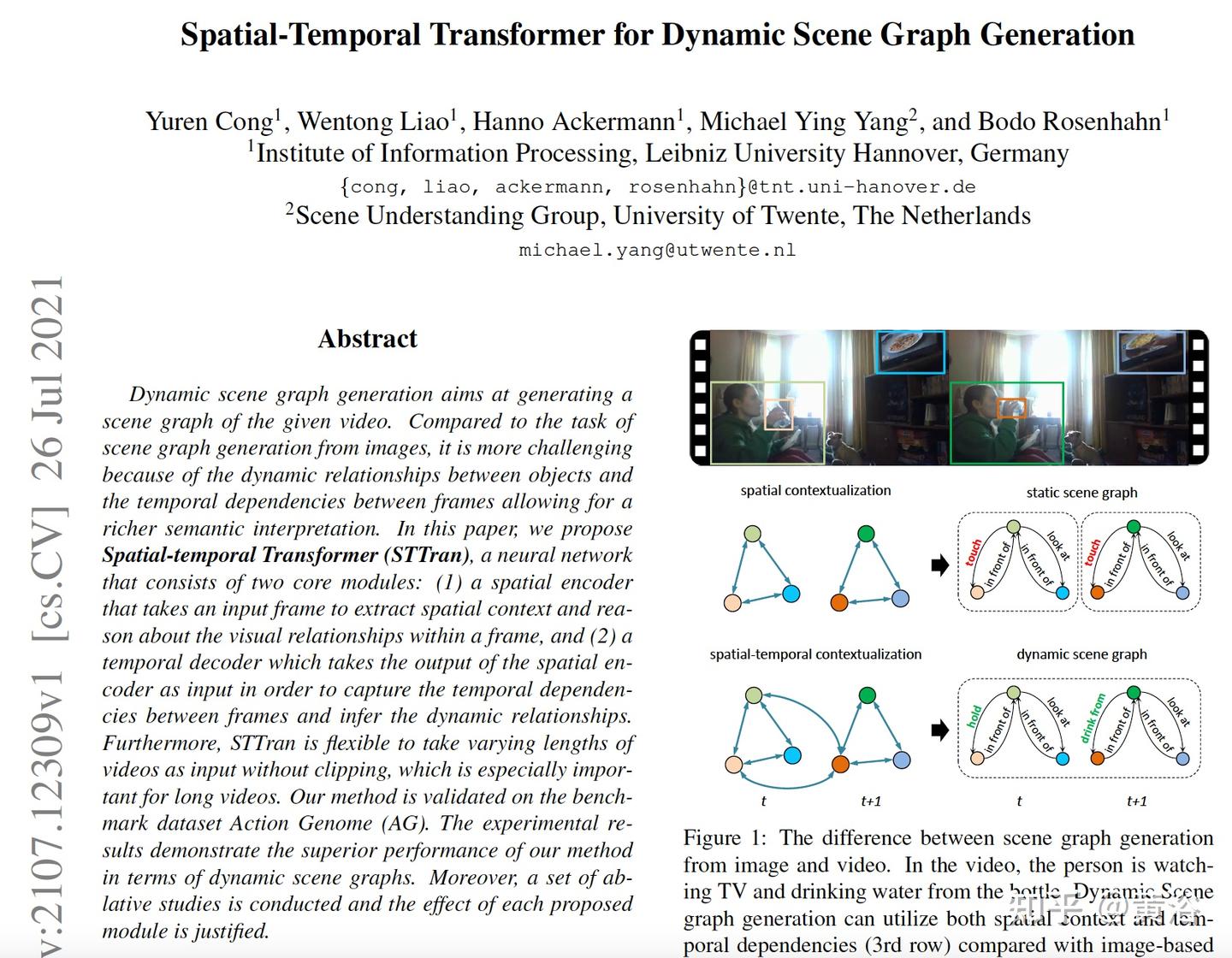 生成视频动态场景图的Spatial-Temporal Transformer - 知乎