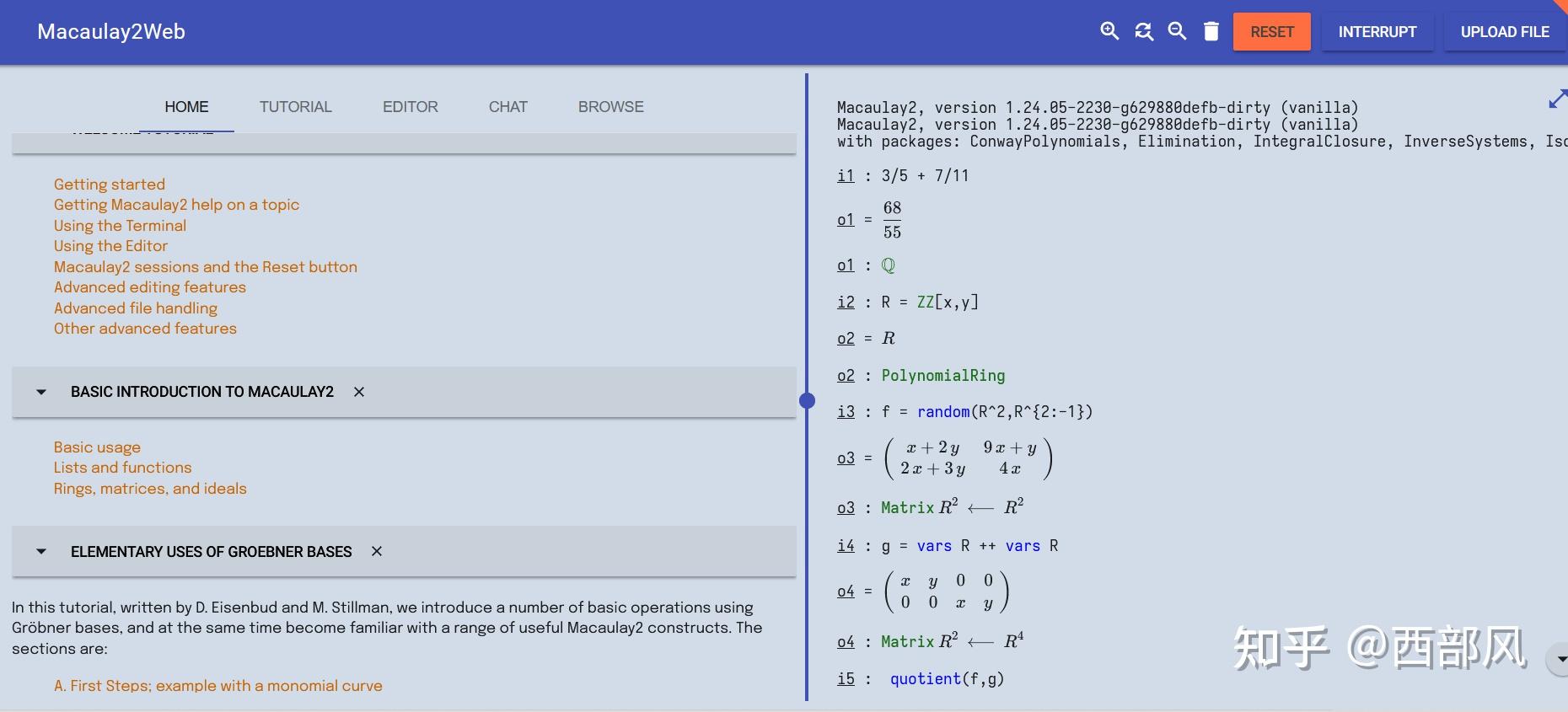 macaulay2的在线版 - 知乎