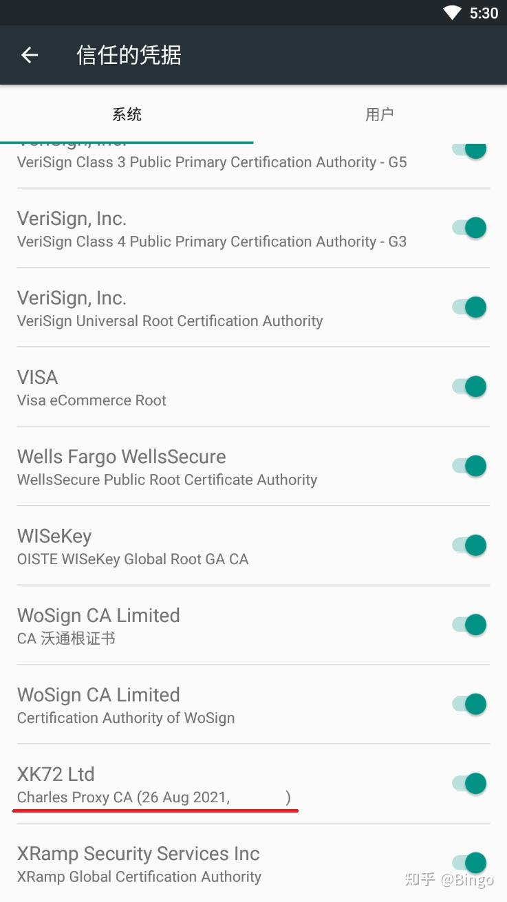 Android 添加系统受信任证书，解决 Charles、Fiddler 等 HTTPS 抓包报错问题 - 知乎