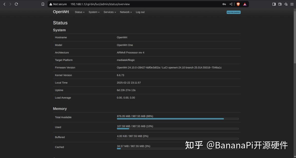 Banana Pi OpenWRT One Wifi6 OpenWrt社区官方开源路由器评测 - 知乎