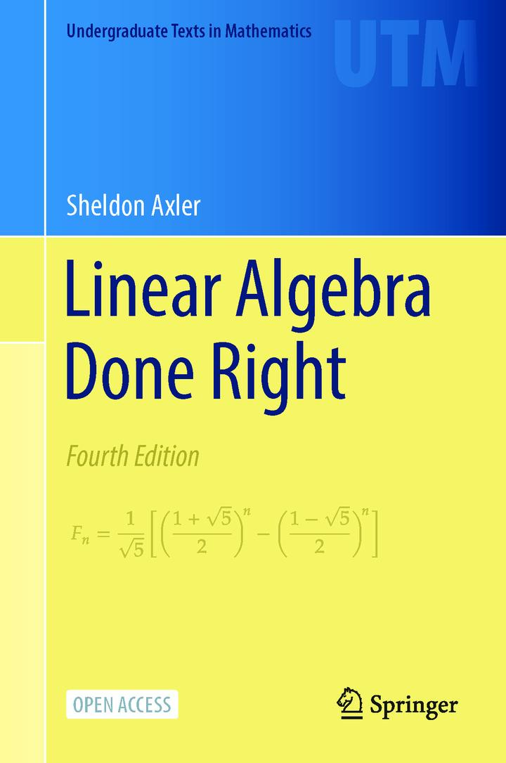 《线性代数应该这样学（Linear Algebra Done Right）》2024年5月17日修订后的第四版（4th Edition）下载 ...