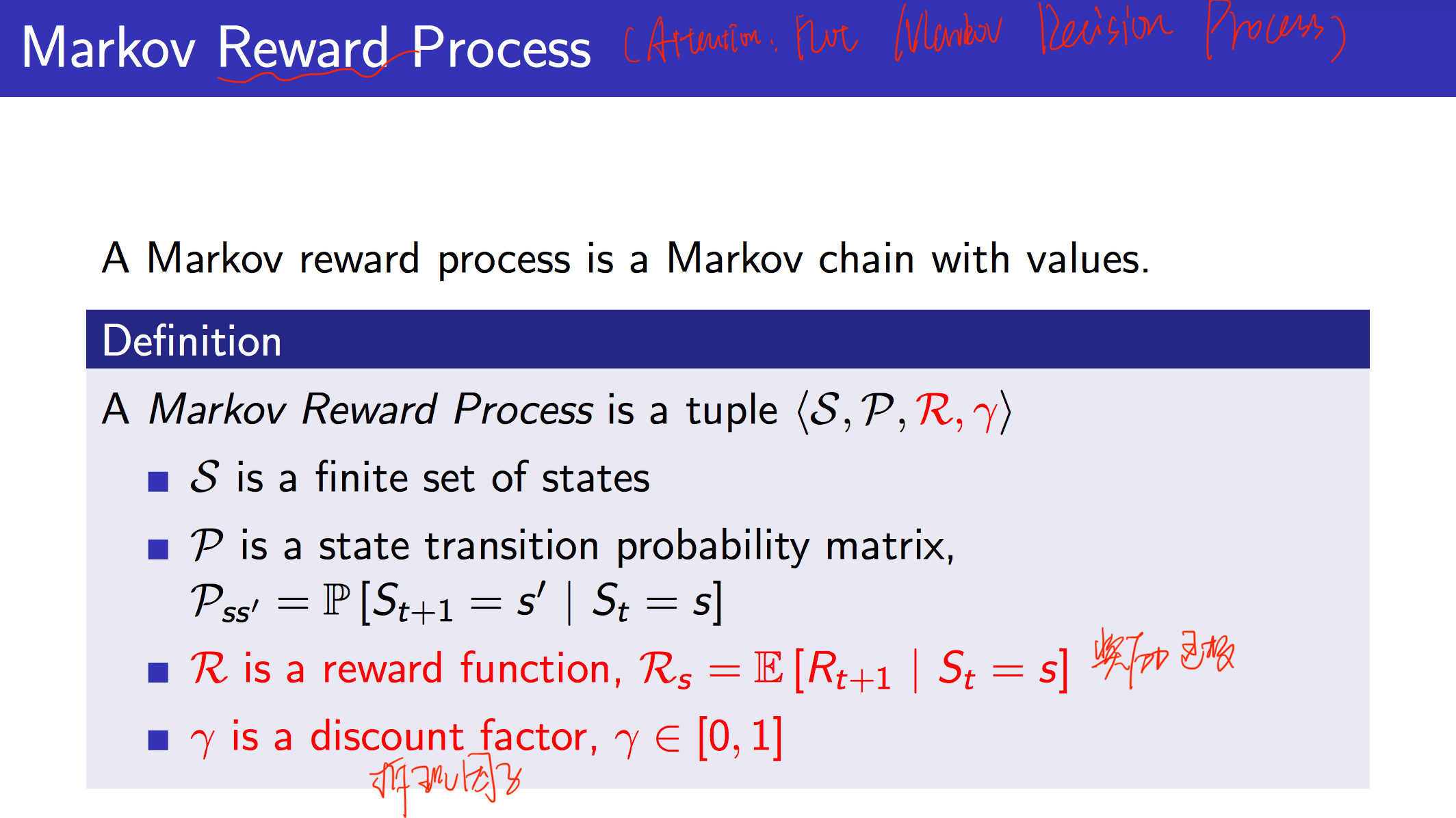 马尔科夫决策过程之Markov Reward Process（马尔科夫奖励过程） - 知乎