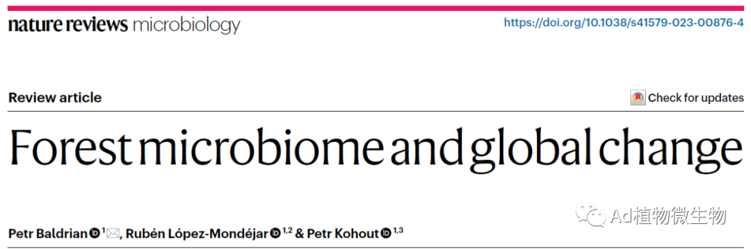 Nature Reviews Microbiology | 森林微生物组与全球变化！ - 知乎