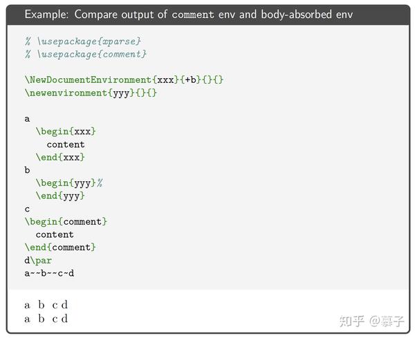 [LaTeX 尝试] 扩展 comment 环境的结束条件 - 知乎