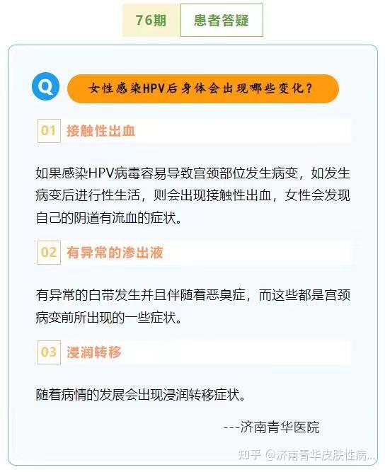 女性感染hpv后身体会出现哪些变化? 知乎
