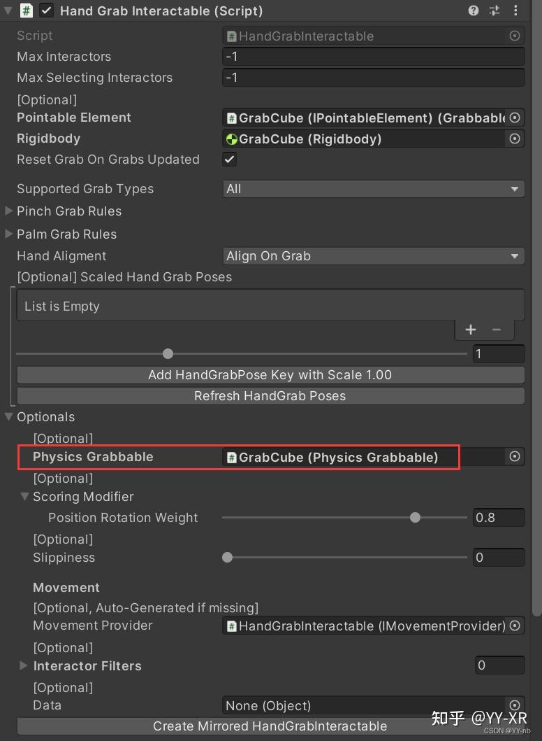 Unity Meta Quest 一体机开发（八）：实现 Hand Grab 扔物体功能 - 知乎