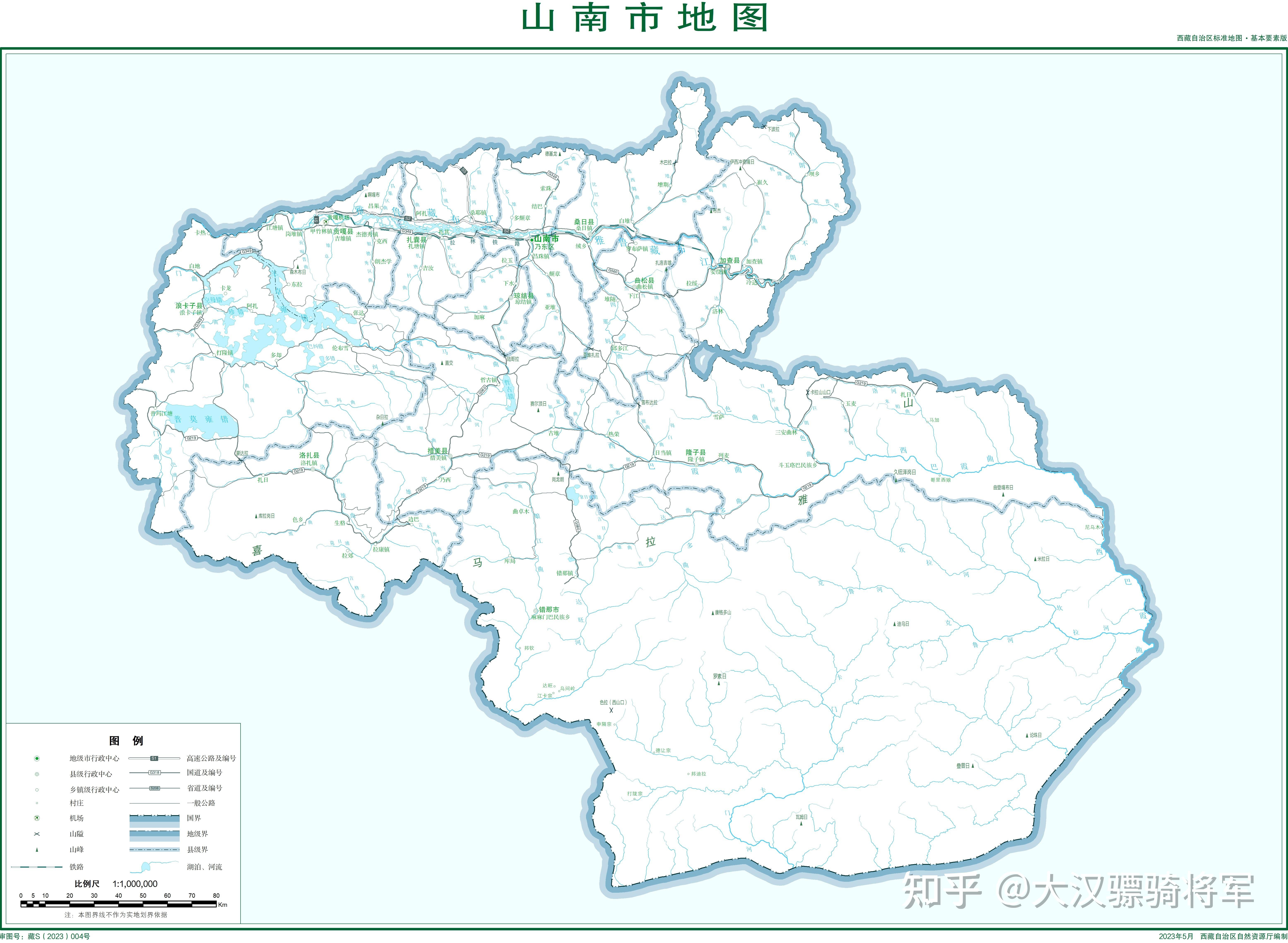 图文解读西藏2023年行政区划（6地级市1地区高清地图） - 知乎