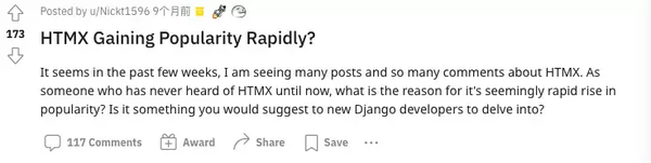 Htmx意外走红，我们从React“退回去”后：代码行数减少 67%，JS 依赖项从 255 下降到 9 - 知乎