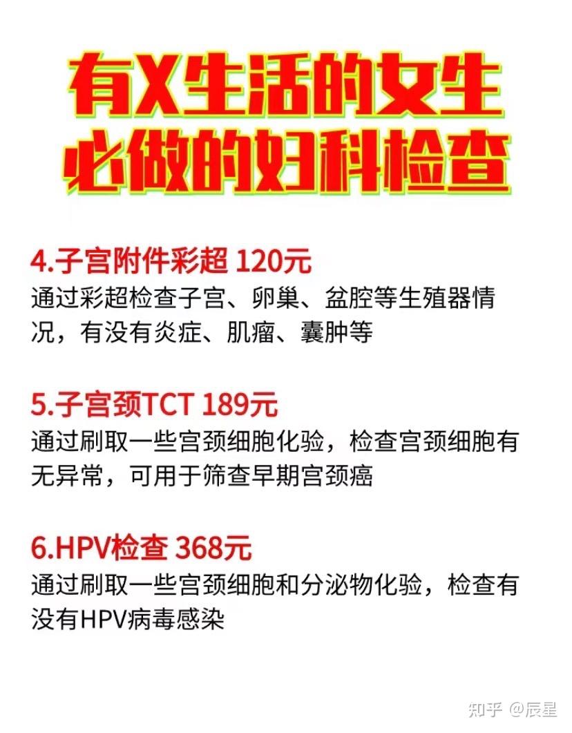女士,每年都应该做哪些妇科体检项目 知乎