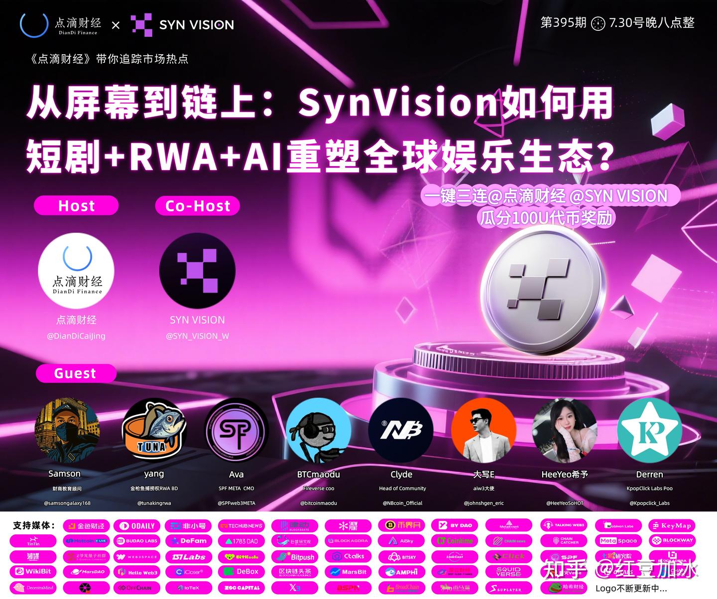 点滴财经Space第395期：从屏幕到链上，SynVision如何用短剧+RWA+AI重塑全球娱乐生态 - 知乎