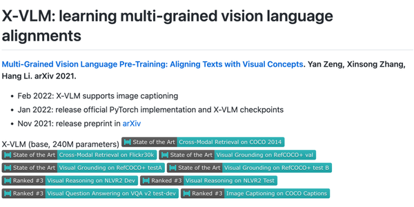 学习视觉和语言的多粒度对齐？字节提出新多模态预训练方法 X-VLM：代码已开源！ - 知乎