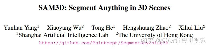 SAM3D：在 3D 场景中分割一切 - 知乎