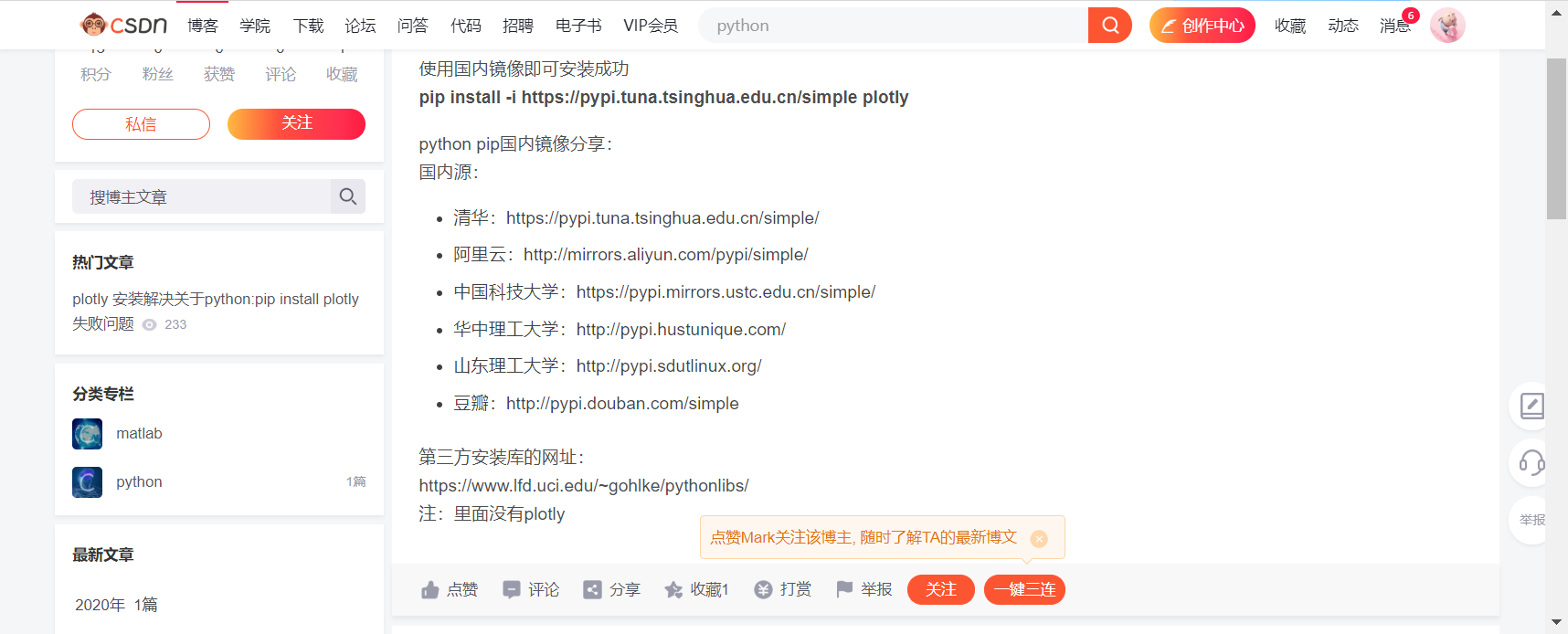 pip install plotly安装失败的解决办法 - 知乎
