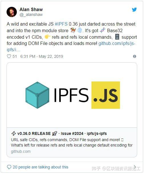 IPFS官方周报44期 |发布 js-ipfs 0.36.0版本 - 知乎