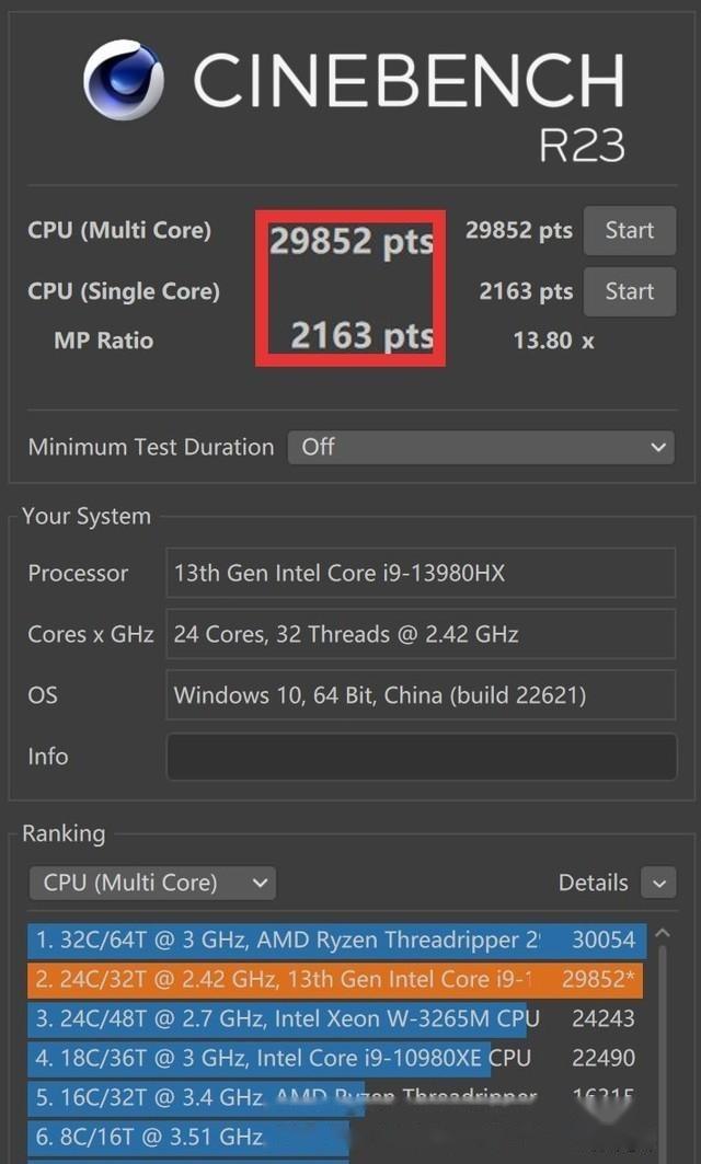轻薄本配i9-13980HX？实测看性能发挥是否有损失 - 知乎
