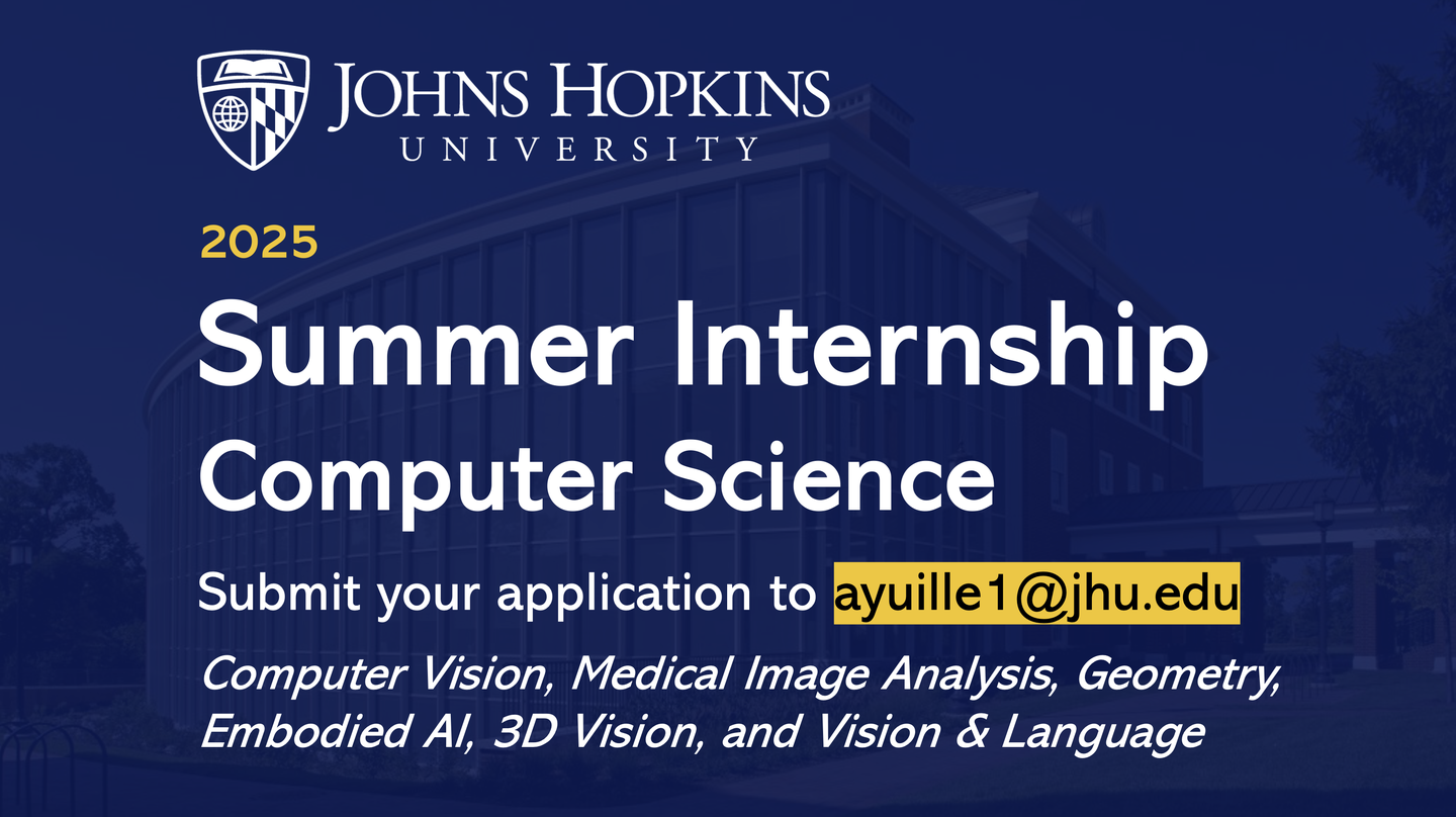 [2025 Summer] Johns Hopkins University: CCVL - 知乎