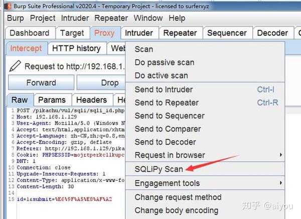 Burpsuite系列 -- SQLiPy插件使用 - 知乎