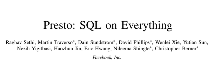 Paper Read Presto SQL On Everything Paper Read Presto SQL On Everything