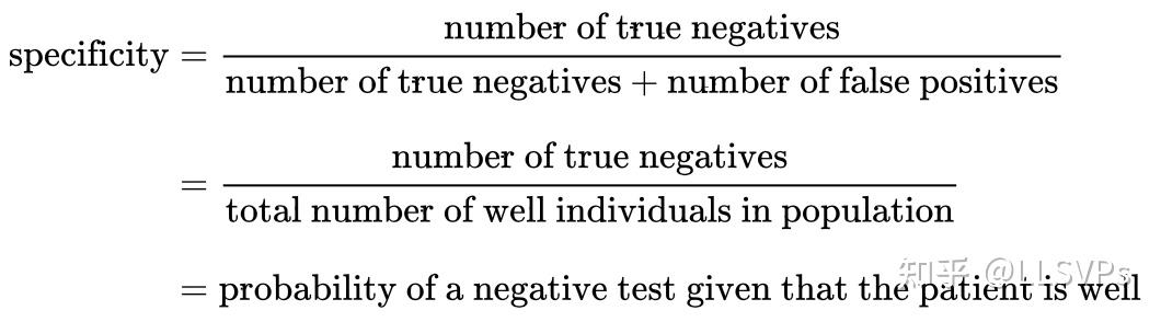 分类问题中的敏感性(Sensitivity)与特异性(Specificity) - 知乎