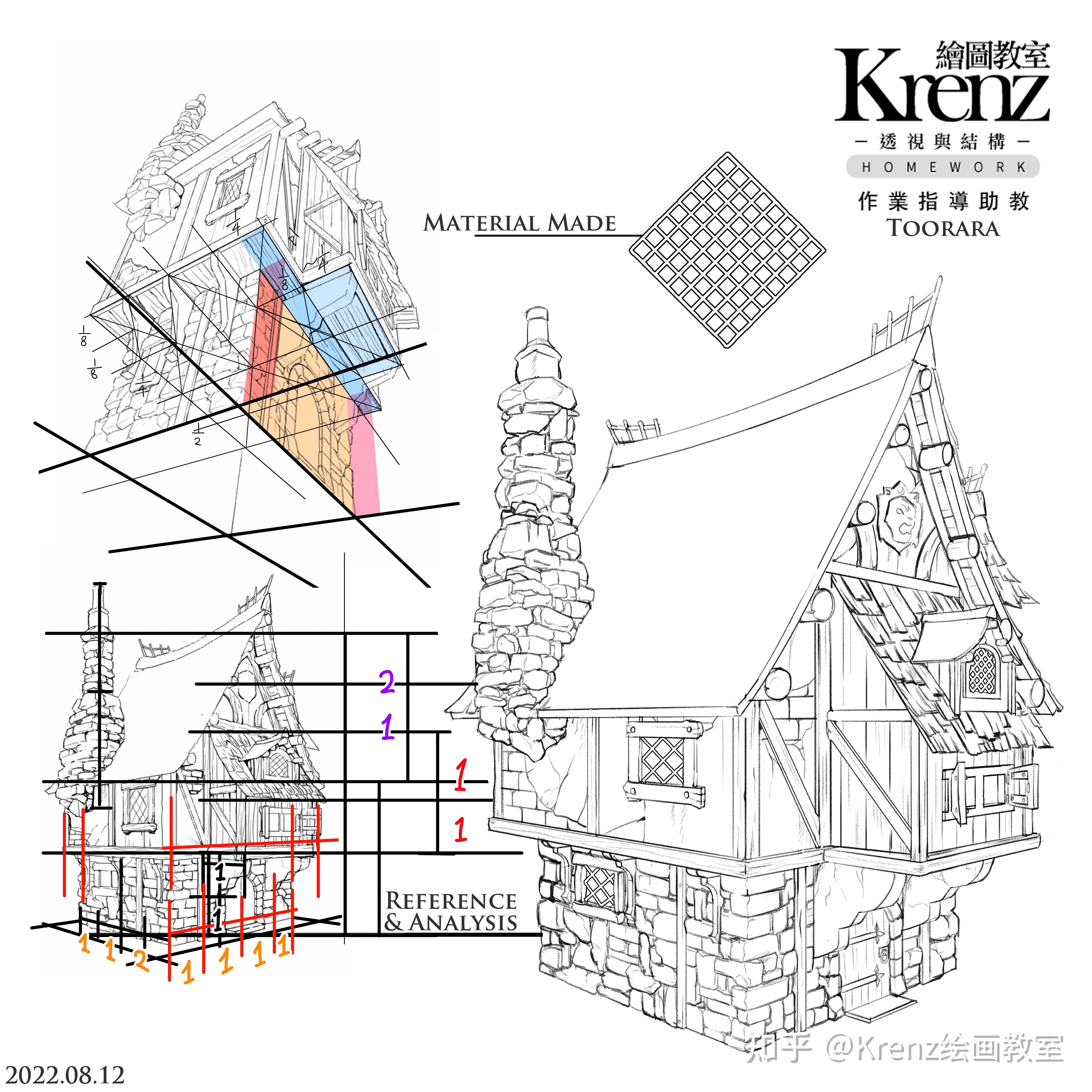Krenz绘画教室【优秀作业心得】基础透视与结构-0117 - 知乎