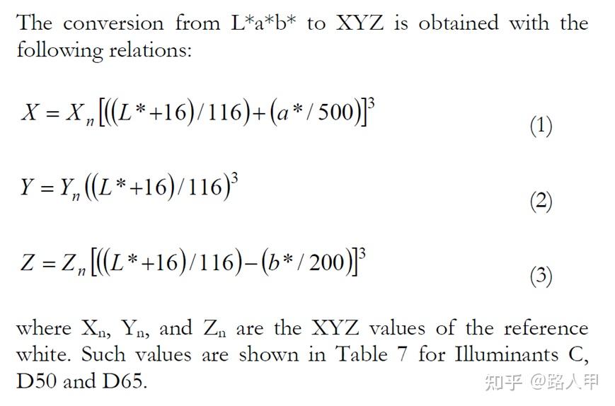 CCM（Color Correction Matrix）笔记-2 Lab，XYZ，xyz，xyY，RGB域之间的相互转换 - 知乎