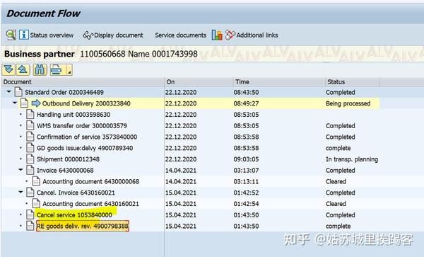 SAP SD交货单凭证流里的Confirmation of Service初探 II - 知乎