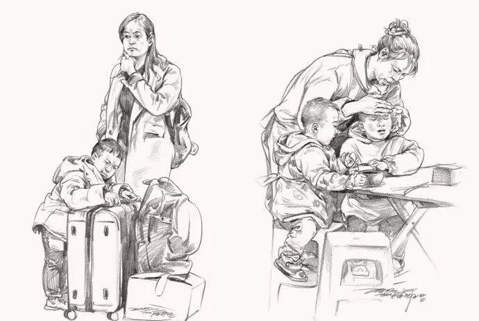 速写人物临摹素材 - 知乎