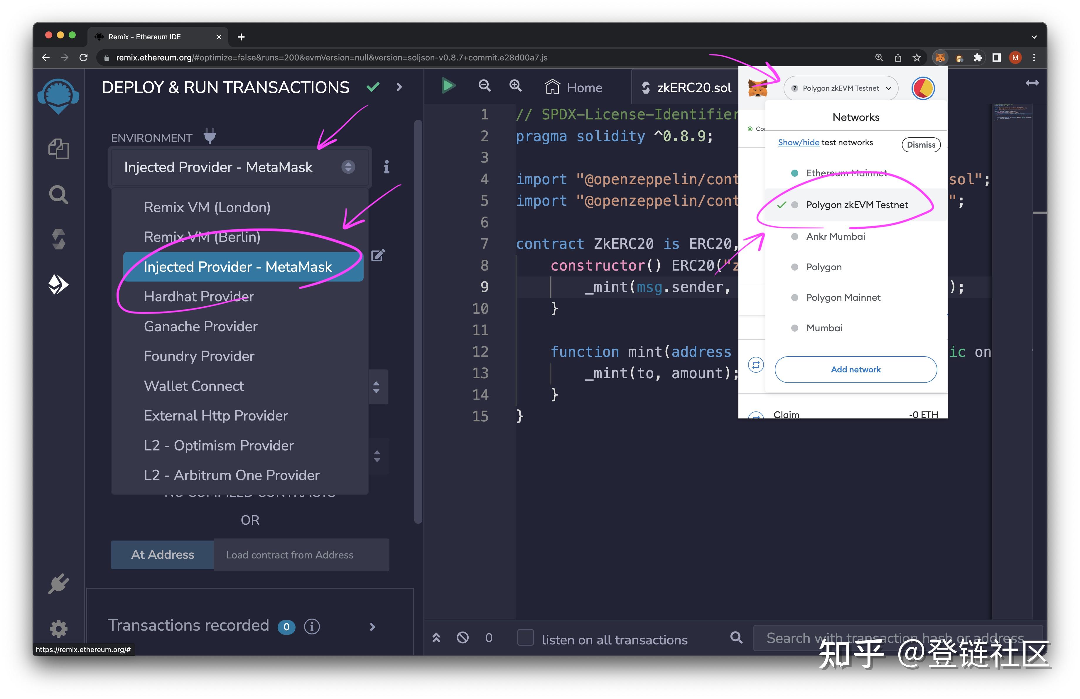 如何在Polygon zkEVM 测试网上部署合约 - 知乎