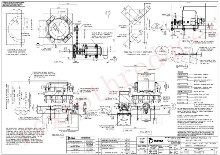 Metso美卓MP800/MP1000/MP1250/MP2500多缸重型液压圆锥破碎机图纸 - 知乎