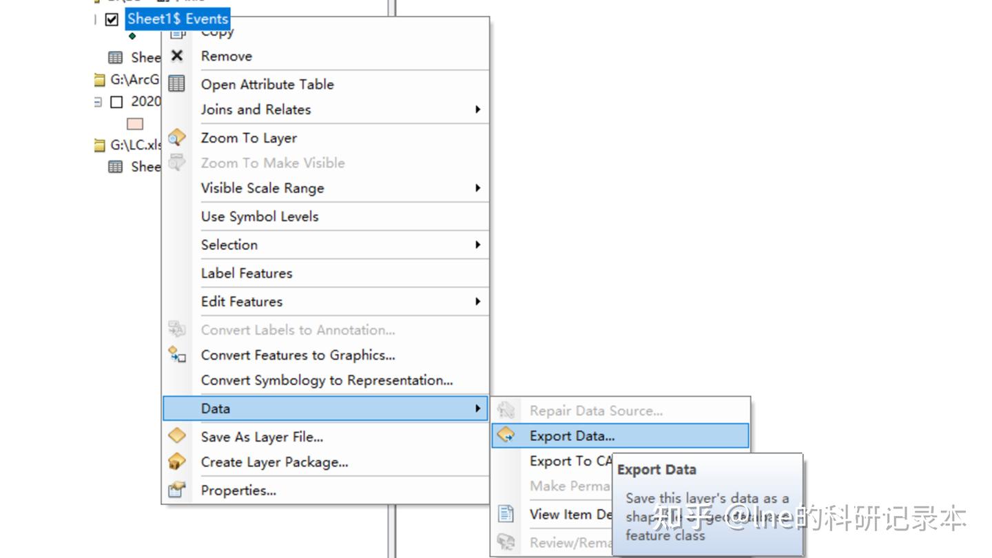ArcGIS - 将excel中的经纬度数据转换成shp格式 - 知乎