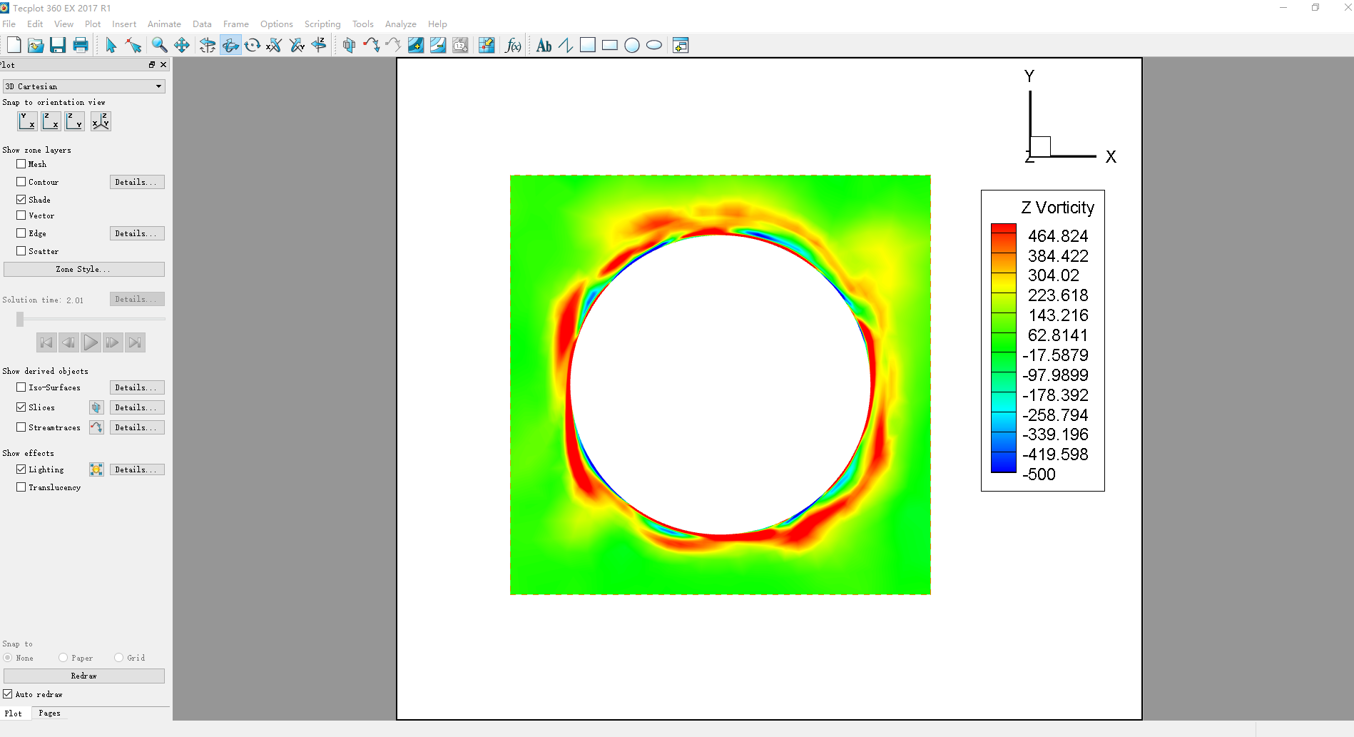 CFD-POST妙招：做出和tecplot一样的涡量图 - 知乎