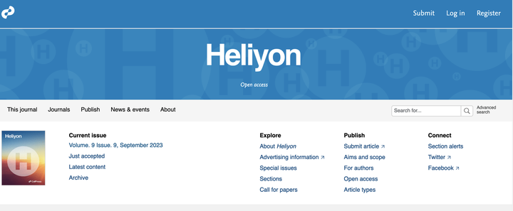 【期刊速览 1】Heliyon｜新晋SCI、处理速度很快、六个月见刊 - 知乎