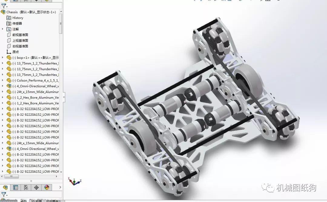 【工程机械】Corner Omni 6wd小车传动底盘3D图纸 Solidworks设计附STEP - 知乎