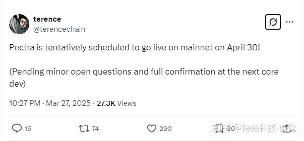 以太坊Pectra 升级敲定4/30 上线主网，能成ETH 反弹强心针吗？ - 知乎