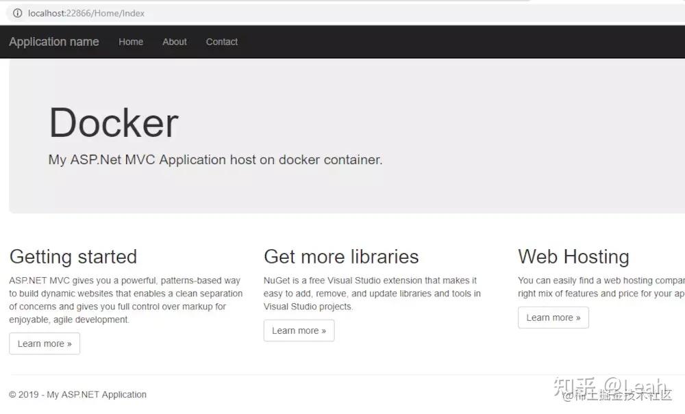 在Docker容器中运行ASP.NET MVC应用程序