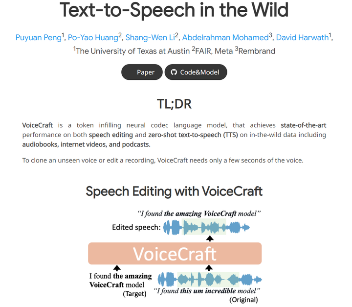 [AI开源]VoiceCraft - 文本生成任何人的语音技术 - 知乎