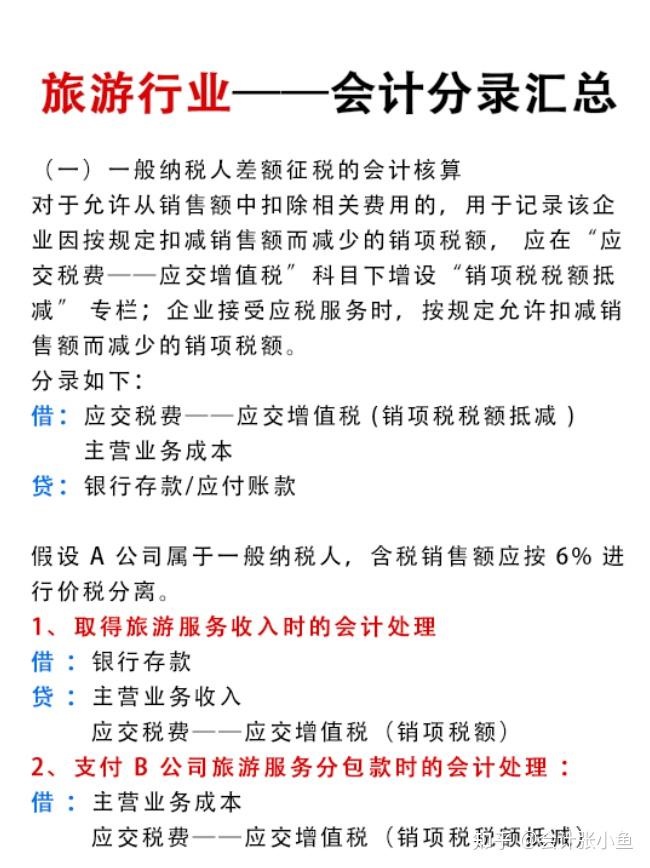 旅游业会计必备：会计分录、会计核算、财务管理制度、账务处理等 知乎