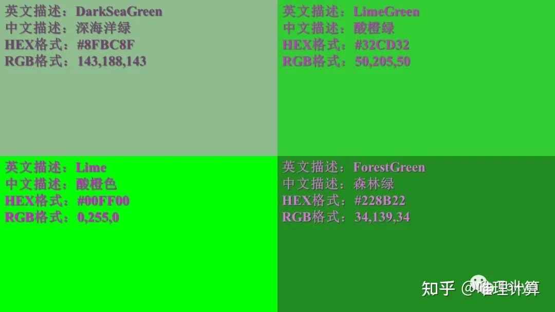 珍藏！RGB颜色码对照表，调出你最爱的那个颜色！ - 知乎