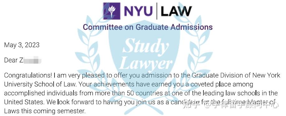 纽大LLM继续放榜中，多位应届申请者转正录取 - 知乎