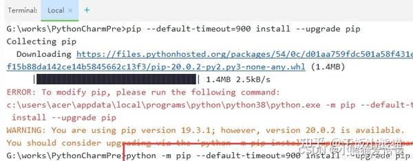Python升级pip:python M Pip Install Upgrade Pip,socket Timeout The Read Operation Timed Out加入超时