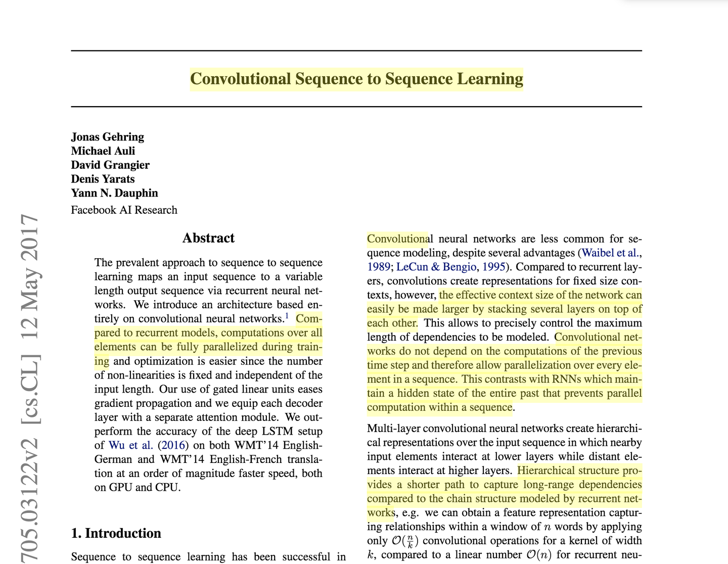 论文解读：Convolutional Sequence to Sequence Learning - 知乎