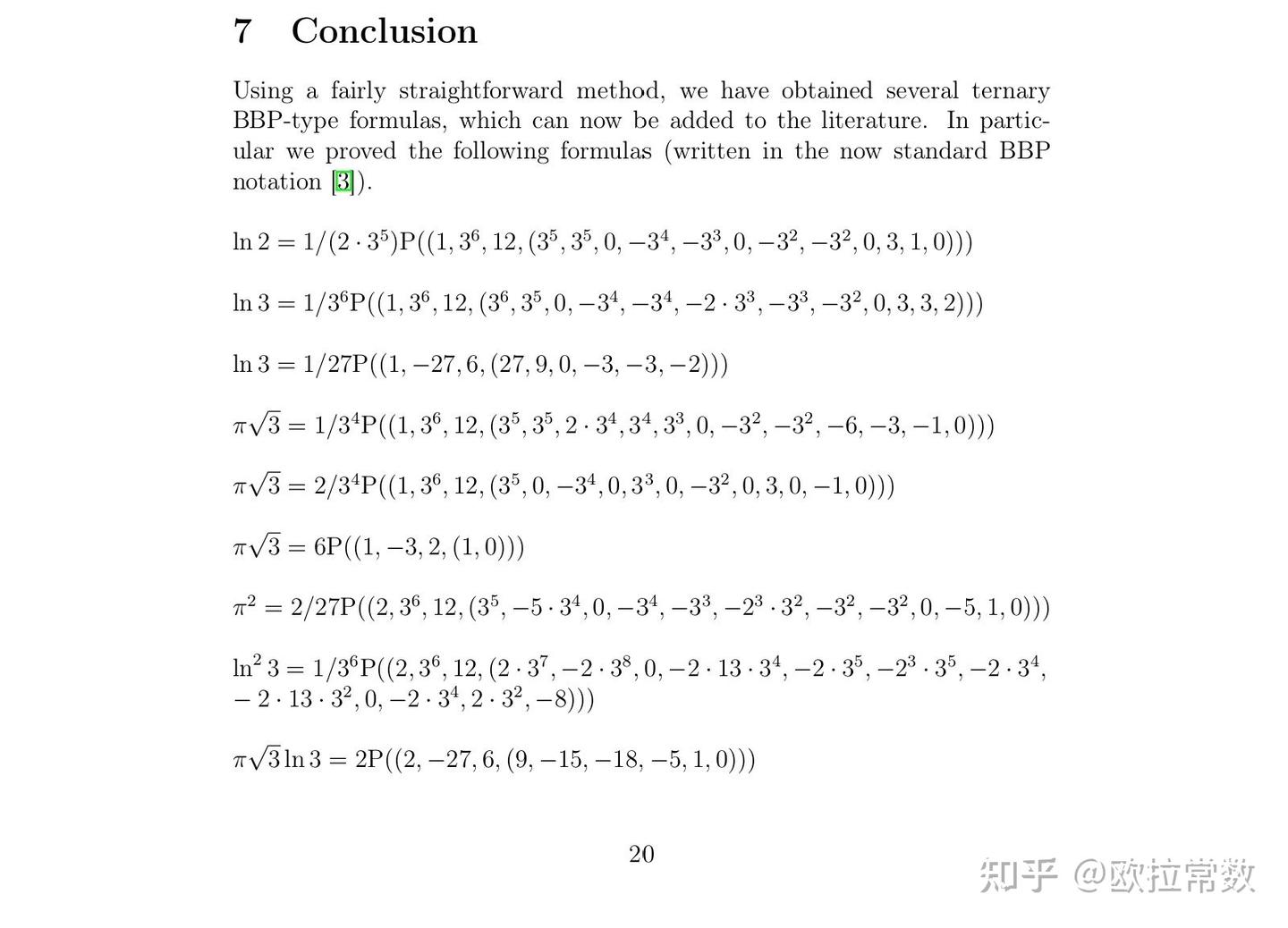 一些数学常数的BBP式公式（BBP-type formulas） - 知乎