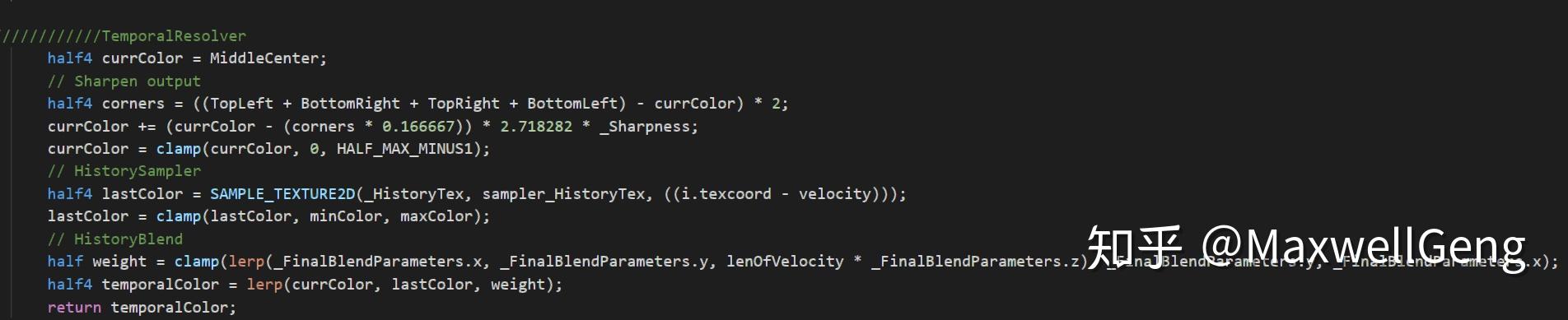 Unity Temporal AA的改进与提高 - 知乎