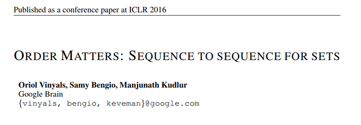 Order matters: Sequence to sequence for sets - 知乎