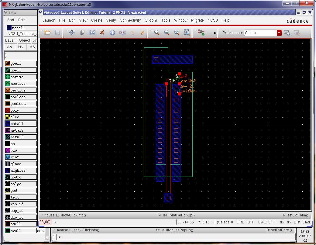 布局和模拟PMOS和NMOS器件的IV曲线 - 知乎