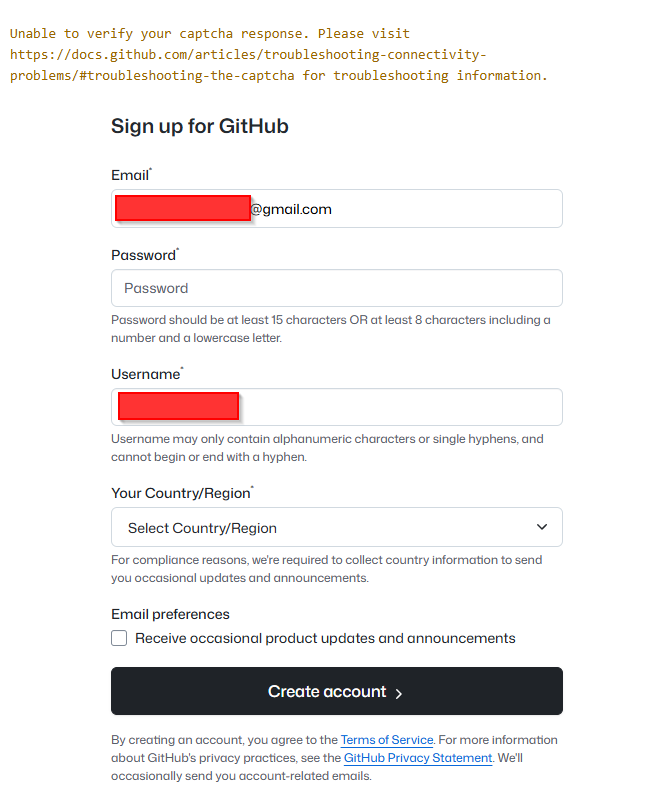 Github注册时 "Unable to verify your captcha response." 解决办法 - 知乎