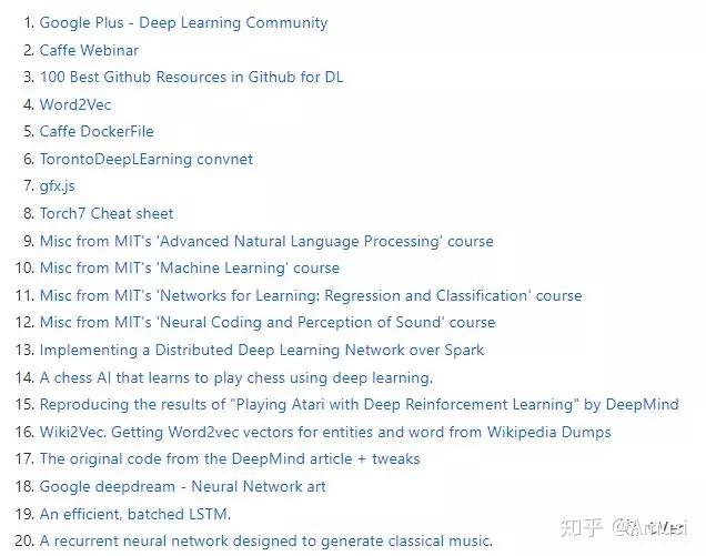 GitHub：深度学习最全资料集锦 - 知乎