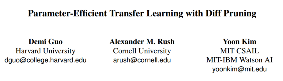 Diff Pruning: 一种参数高效的迁移学习新方法 - 知乎