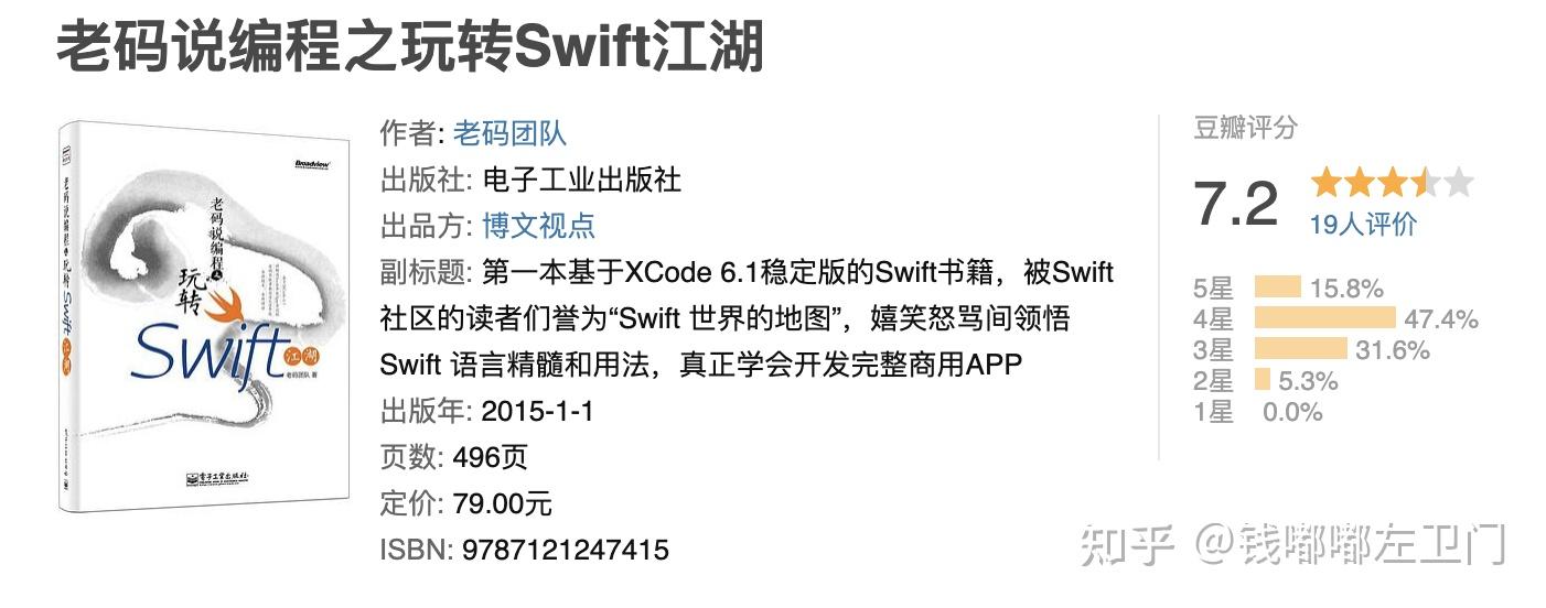 10本Swift语言iOS开发学习书籍推荐 - 知乎